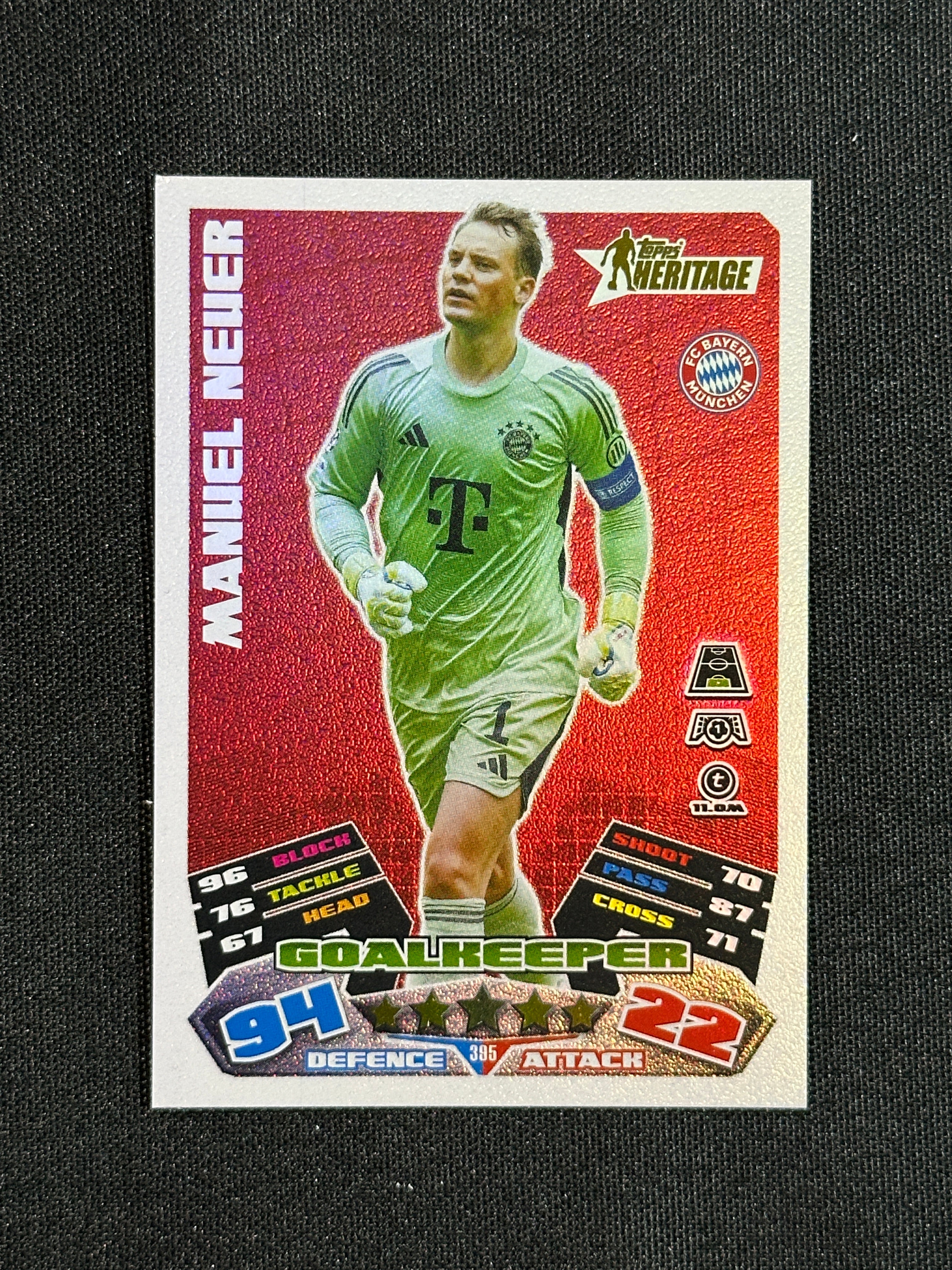 395 Manuel Neuer Bayern München Heritage - Topps Match Attax 2025/26 – LukeSolve.com