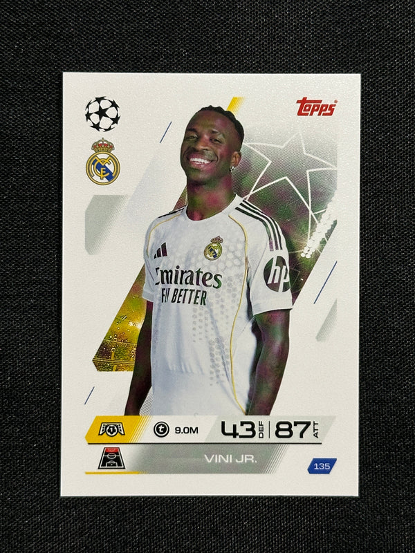 135 Vini Jr. Real Madrid Base - Topps Match Attax 2025/26 – LukeSolve.com