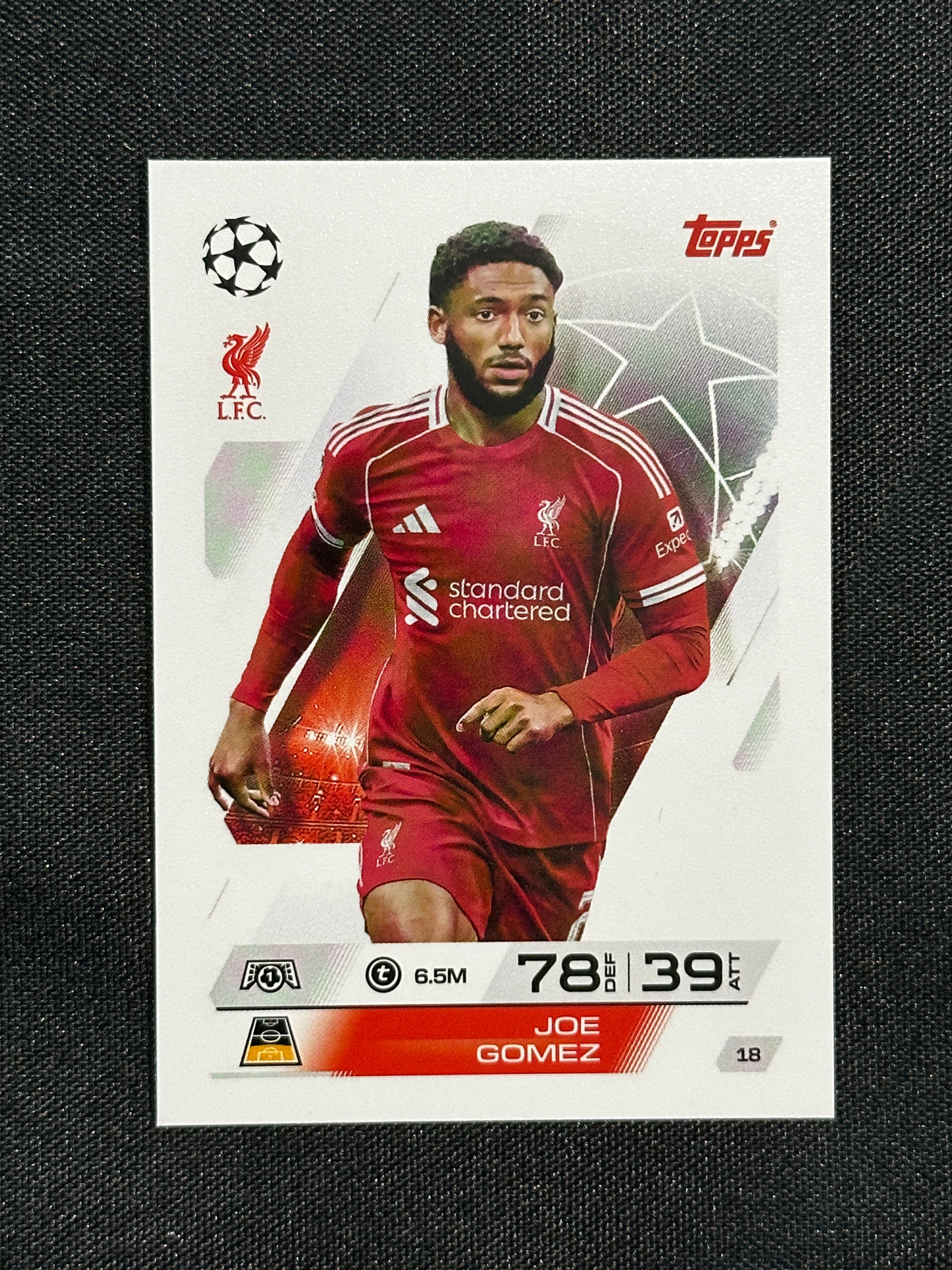 18 Joe Gomez Liverpool Base - Topps Match Attax 2025/26 – LukeSolve.com
