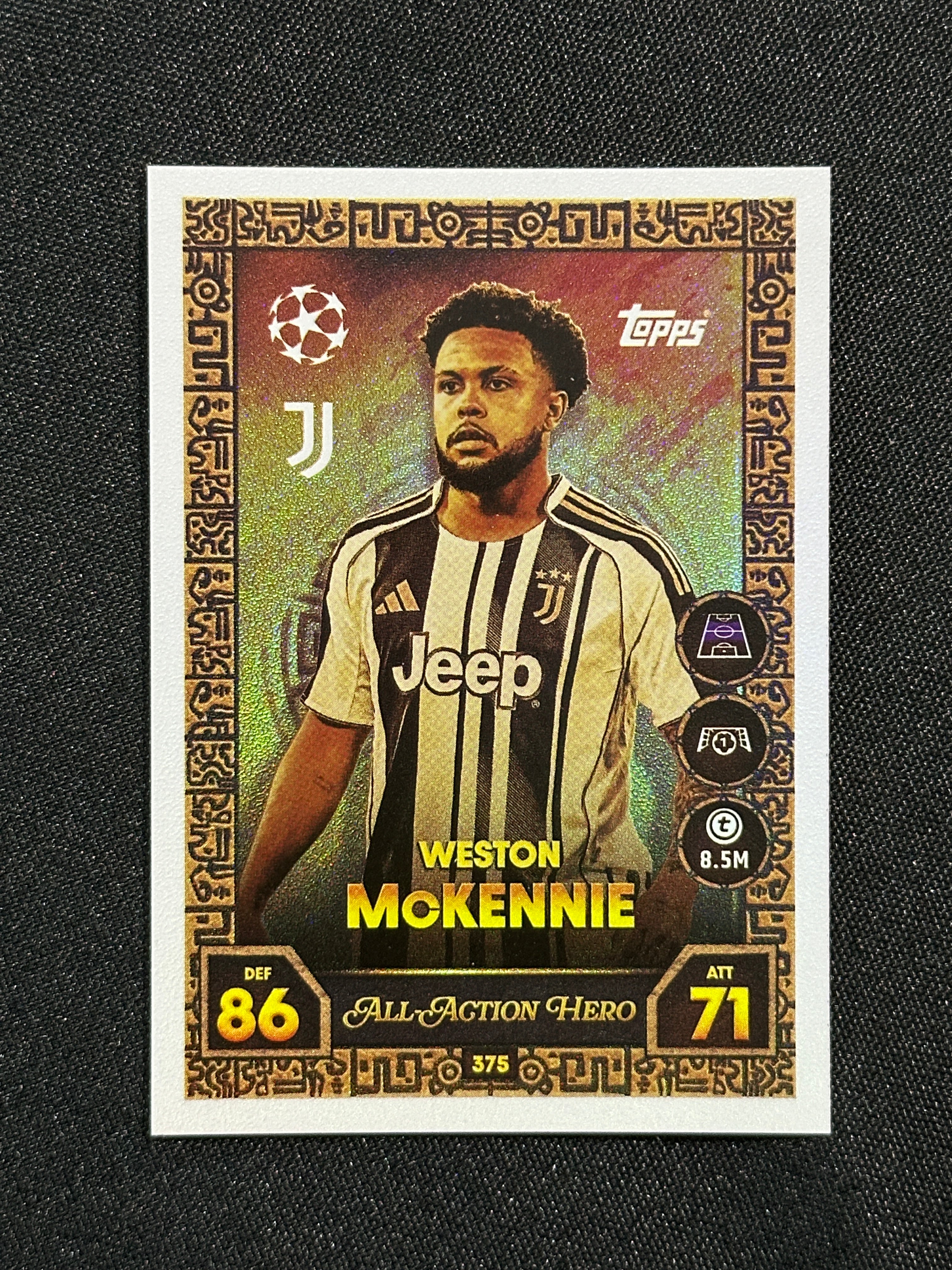 375 Weston McKennie Juventus All-Action Hero - Topps Match Attax 2025/ – LukeSolve.com
