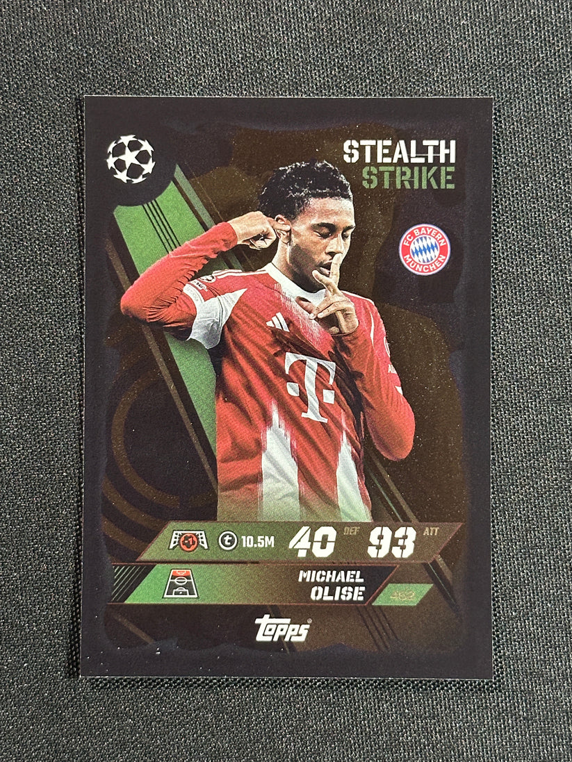 452 Michael Olise Bayern München Stealth Strike - Topps Match Attax 20 ...
