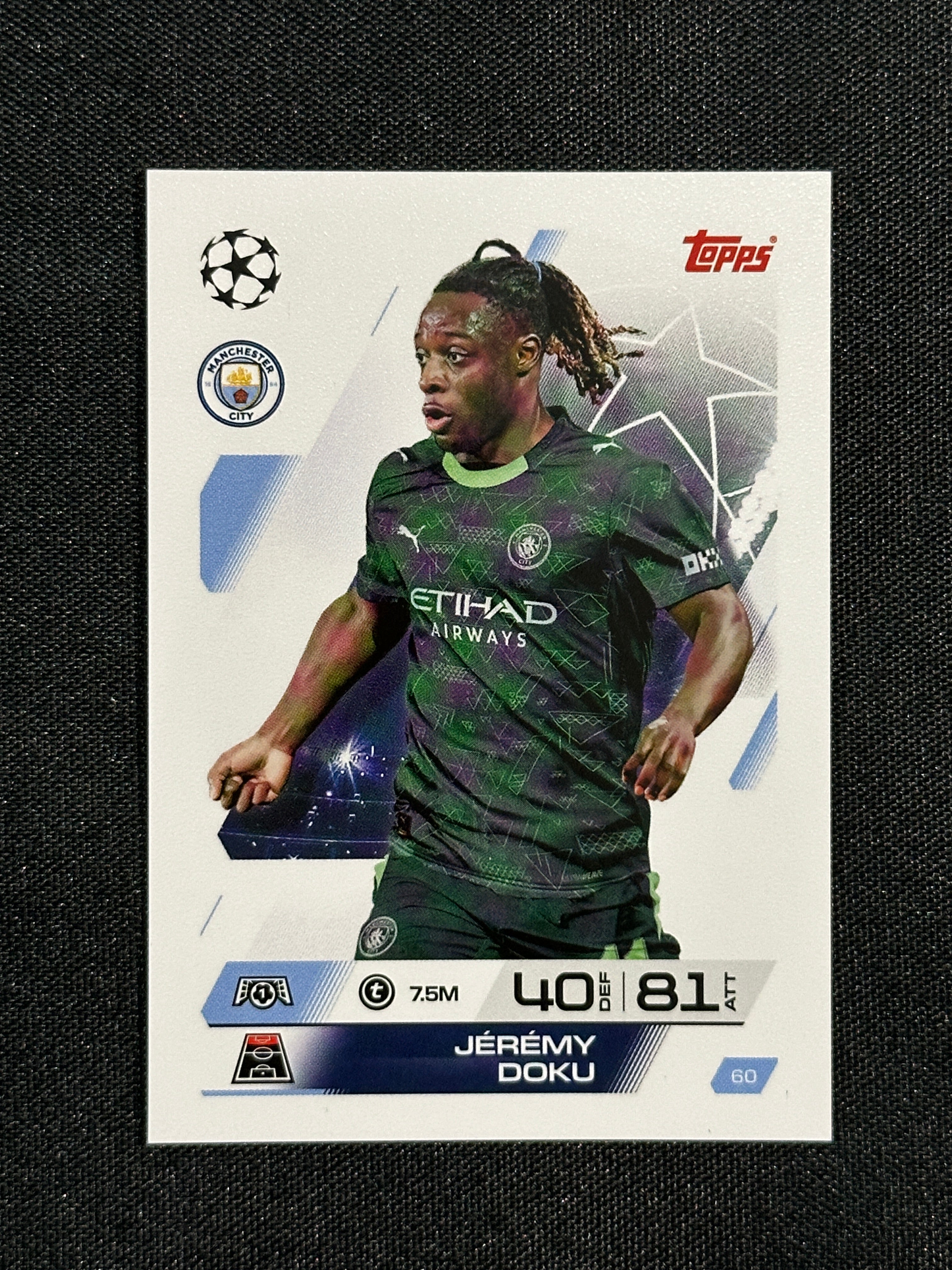 60 Jérémy Doku Manchester City Base - Topps Match Attax 2025/26 ...
