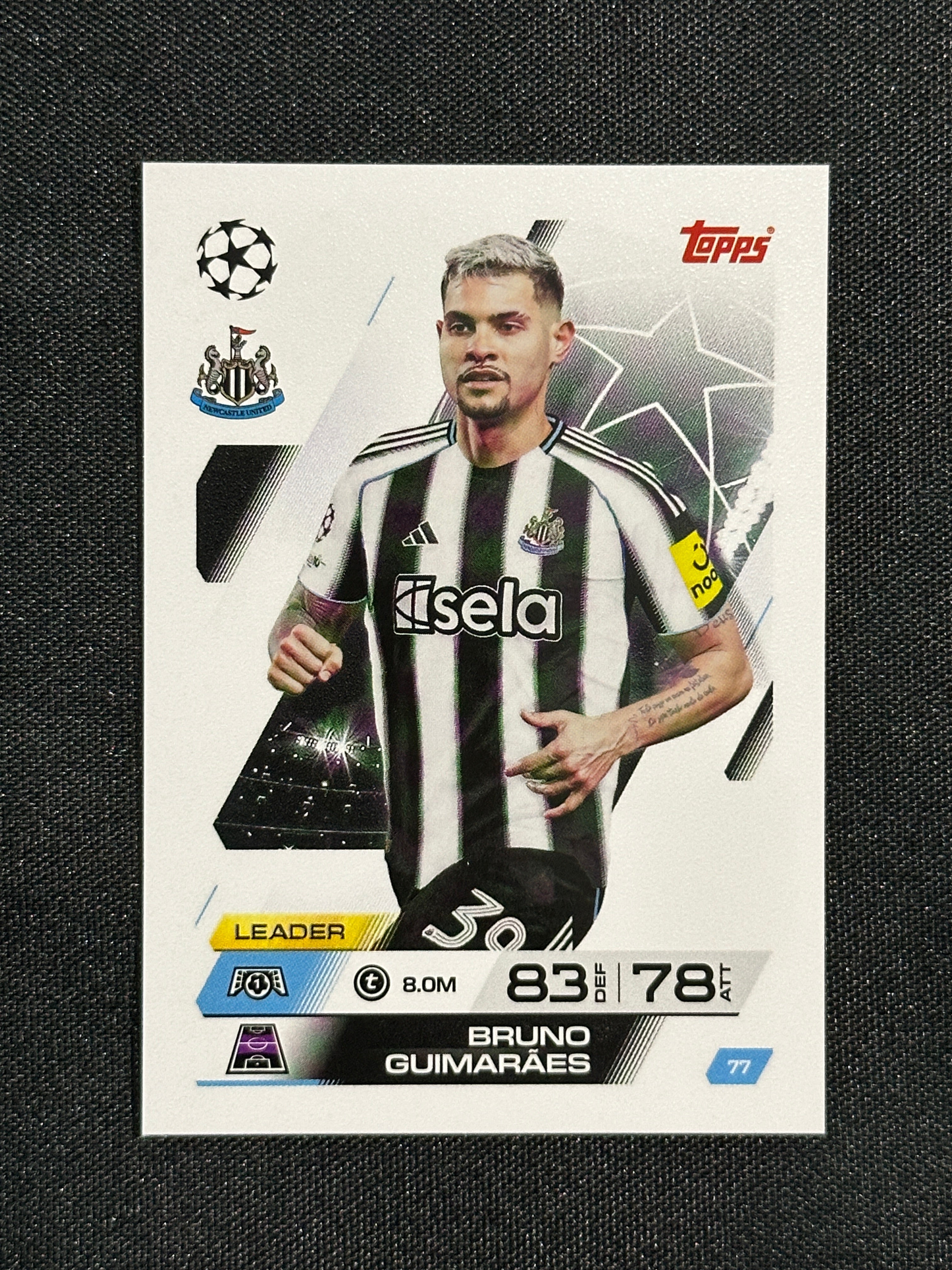 77 Bruno Guimarães Newcastle United Base - Topps Match Attax 2025/26 ...