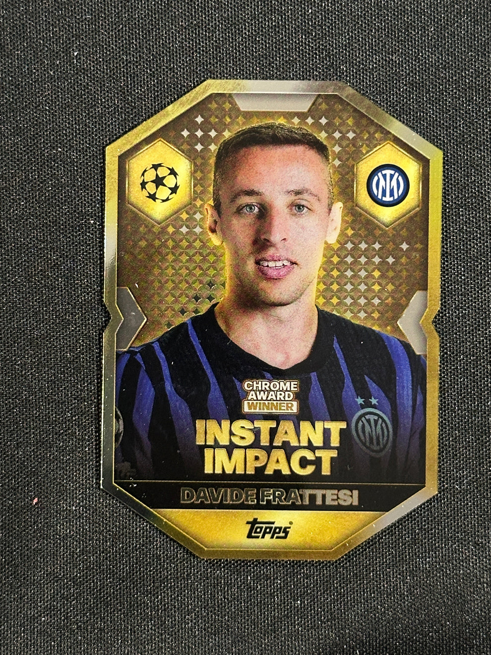 CA 13 Davide Frattesi Inter Milan Chrome Shield - Topps Match Attax 20 ...