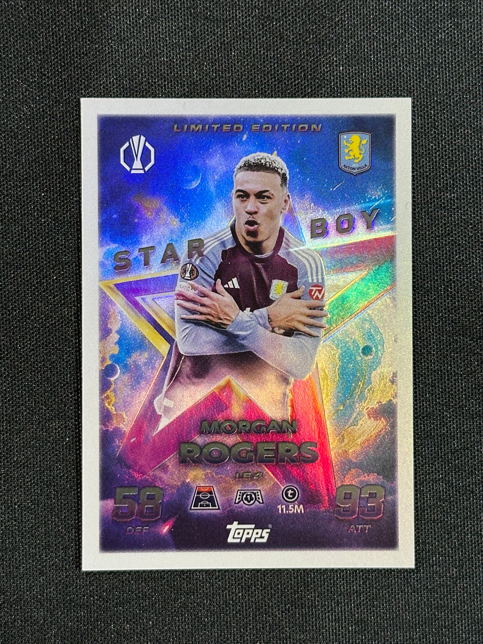 LE 4 Morgan Rogers Aston Villa Limited Edition - Topps Match Attax 202 ...